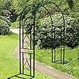 SPeesy Heavy Duty Garden Arch Metal Rose Arches Wide 140cm 180cm 220cm ...