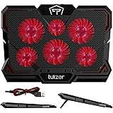 Tukzer RGB Laptop Cooling Pad, Portable Slim Quiet USB Powered Gaming ...