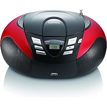 Lenco SCD-37 Radio-CD portable - Boombox avec lecteur USB MP3 (écran LED, entrée Jack) - design ...
