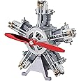 TECHING 5-Cylinder Radial Engine Model Kit That Runs Mechanical Metal ...