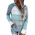 GOLDPKF Pullover Damen Hoodie Damen Sweatjacke MäDchen Damen Farbblock ...