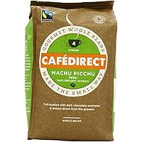 Cafédirect Fairtrade Machu Picchu Organic Whole Beans Coffee 227g (Pack ...