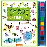 Fingerstempel-Spaß Kunterbunt: Mit 9 Stempelfarben | Kreatives Malbuch ...