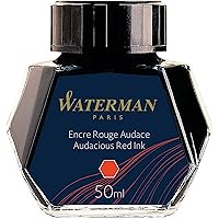 Waterman Fountain Pen Ink | Audacious Red | 50ml Bottle : Amazon.co.uk ...