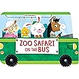 Zoo Safari on the Bus- A Shaped Board book with Wheels : Dreamland ...