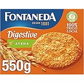 Fontaneda Galletas Digestive con Avena, Rico en Fibra, 10 Cajas de 550 ...