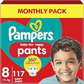 Pampers Baby-Dry Nappy Pants Size 9, 108 Nappies, 19kg+, Monthly Pack ...