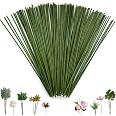 Flower Stems, Flower Wire Wrapped with Paper, 100 Pcs, 2 Gauge, 10.23in ...