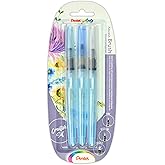 Pentel Aquash Brush FRH, set di 3 pennelli per serbatoio d'acqua con ...