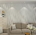 HANMERO® Modern Minimalist Non-Woven Water Plant Pattern 3D Flocking ...