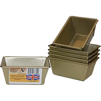 KitchenCraft Non-Stick Mini Loaf Tins, 7 x 4.5 cm (Set of 4): Amazon.co ...