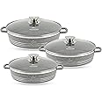 LIFE SMILE Cookware Set - 29 pieces Pots and Pans set Granite Non Stick ...