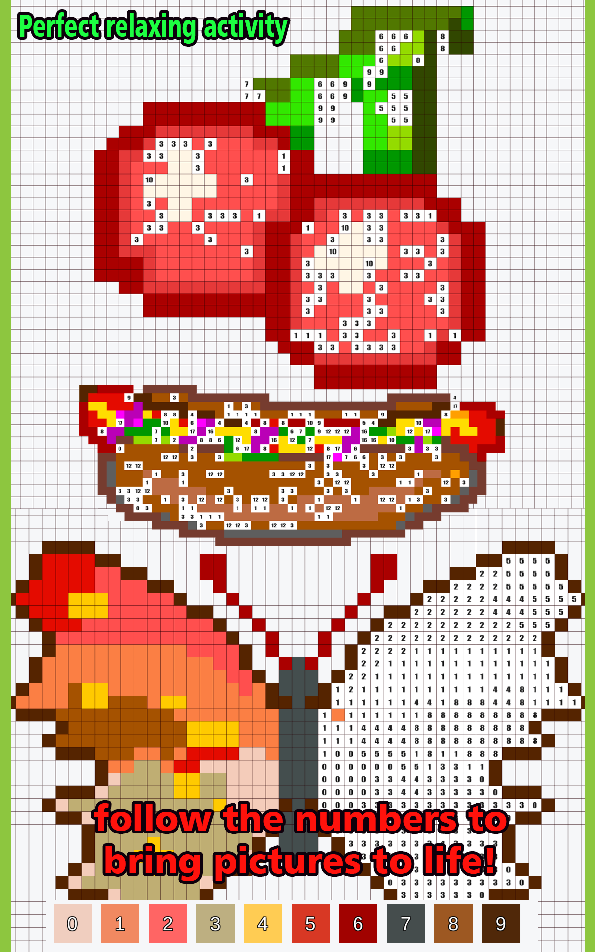 Pixel Art Color By Number Coloring Pages Pixel Art Color By Number Coloring Pages
