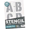 Letter Stencils 100mm Tall (4 inch) Large Modern Style Capitals ...