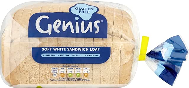 Genius Gluten Free Genius Soft White Sandwich Loaf, 350g: Amazon.co.uk ...