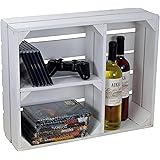 Kistenkolli Altes Land Regalkiste Hilde weiß mit Mittelbrett 38x22x21cm ...