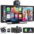 Carpuride W903 Portable Wireless Carplay & Android Auto with Dash Cam - 9.3" HD IPS Screen, 4K ...