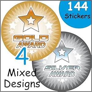 Gold Silver & Bronze Award Stickers: Amazon.co.uk: Office Products
