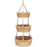 Decorasian Obstkorb hängend, Große Etagere mit 3 Körben aus ...