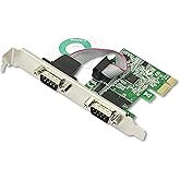 SIENOC Carte d'extension PCI-Express (PCIe) PCI-E PCI Express 2 Ports série 2X DB9 RS232-Carte ...