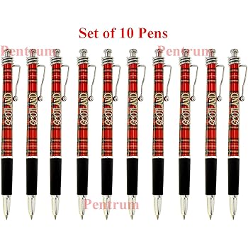 Scotland Pen Wavy Clip Ballpoint Pen set of 10 - A great Scottish gift ...