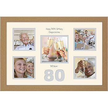 Happy 80th Birthday 6 x 4 Photo Frame: Amazon.co.uk: Kitchen & Home