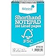 Silvine 8x5 Everyday FSC Shorthand Notebook - Ruled 8mm Feint, 160 Pages of FSC Certified Paper ...