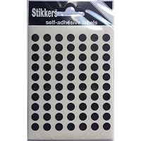 980 Black 5mm Sticky Coloured Dots Easy Peel Self Adhesive Colour ...