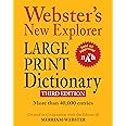 Webster's New Explorer Large Print Dictionary : Merriam-Webster: Amazon ...