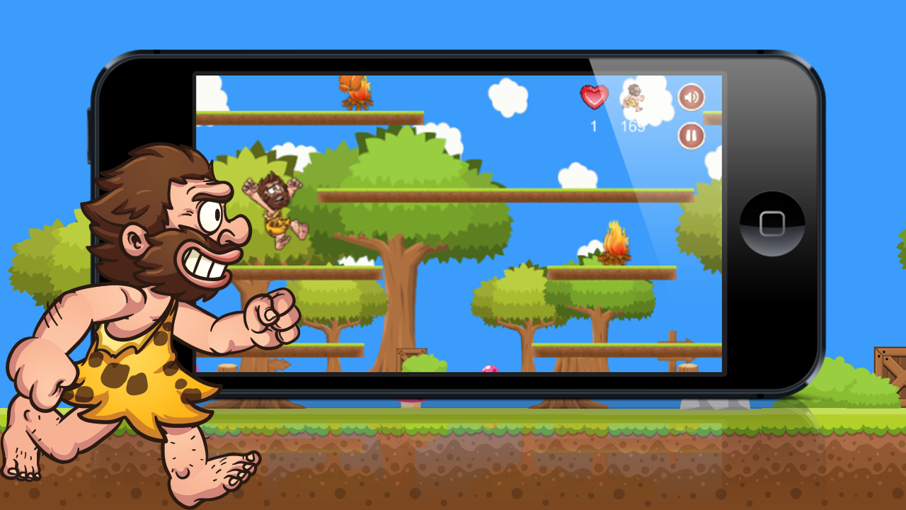 Caveman Run - A super prehistoric run and jump adventure of mario the ...