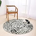 Carvapet Round Area Rug 120cm/4ft Soft Fluffy Circle Carpet Rug Non ...