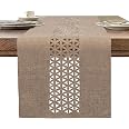 BAZIOE Linen Table Runner - Beige Modern Washable for Dining Table ...