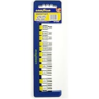 Goodyear Sockets, Socket Set, Hand Tools Set of 11 Pcs 1/4" Drive Hex ...