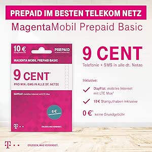 Telekom Magenta Mobil Prepaid Basic (SB) Prepaid Card: Amazon.co.uk ...