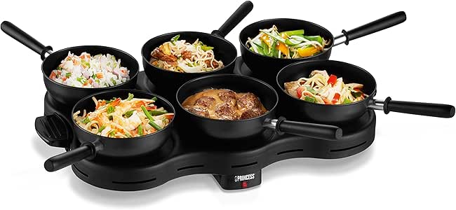 Princess Family Wonder Wok - Raclette 6 nonstick pans: Amazon.co.uk ...