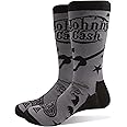 Johnny Cash Socks Guitars N Guns Logo Official Mens Charcoal (UK SIZE 7 ...