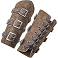 HiiFeuer Medieval PU Leather Buckle Arm Bracers, Knight LARP Retro ...