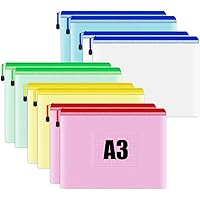 Plastic Wallets A3 Zip Wallets Ziplock Bags Plastic Mesh Document File ...
