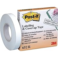 Post-it 652H 25.4mm x 17.7m Cover Up and Label Tape (6 Lines, 1 Roll ...
