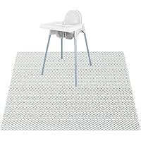 Splat Mat for Under High Chair/Arts/Crafts, WOMUMON 51" Waterproof ...