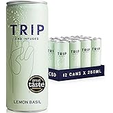 TRIP CBD Drink, Sparkling Raspberry Orange Blossom, 25mg CBD Fizzy ...