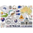 A5 Sticker Sheet Melbourne Landmarks Vinyl Stickers - Australia Airport ...