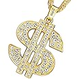 YEAMLTE Hip Hop Dollaro Collana, Collana Rapper, Collana Oro Uomo ...