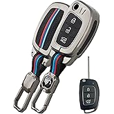 KEYLIFE Metal Alloy Premium Car Key Cover Fit For Hyundai - Alcazar ...