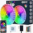 AILBTON 60FT/18M Led Strip Lights,RGB Led Light Strips Music Sync Color Changing Led Strip Built ...