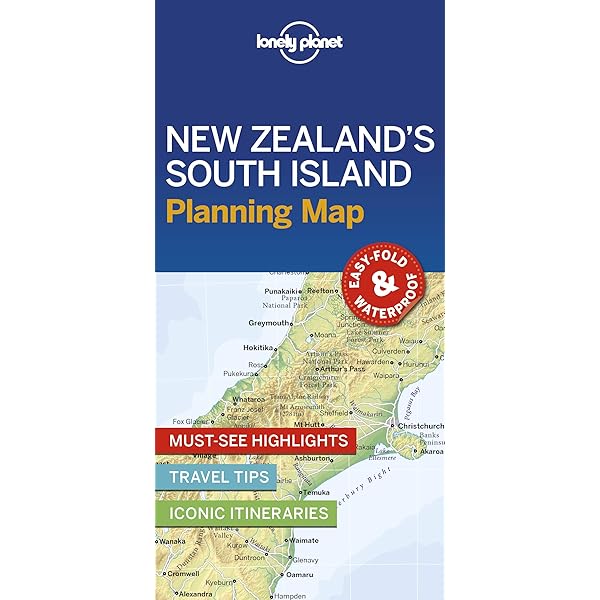 South Island Map South Island New Zealand ROAD TRIP PLANNER (2025