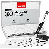 GAUDER Magnetic Labels Writable - Reusable Magnetic Tags for Whiteboard ...