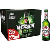 Becks German Lager Beer Bottle, 20 x 275ml : Amazon.co.uk: Grocery