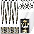 Kklolai 25 Sets VIP Badge Lanyards with Plastic VIP Pass Card Holder ...