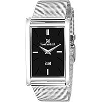 TIMEWEAR Analog Slim Two Hands Stainless Steel Chain Watch For Men ...